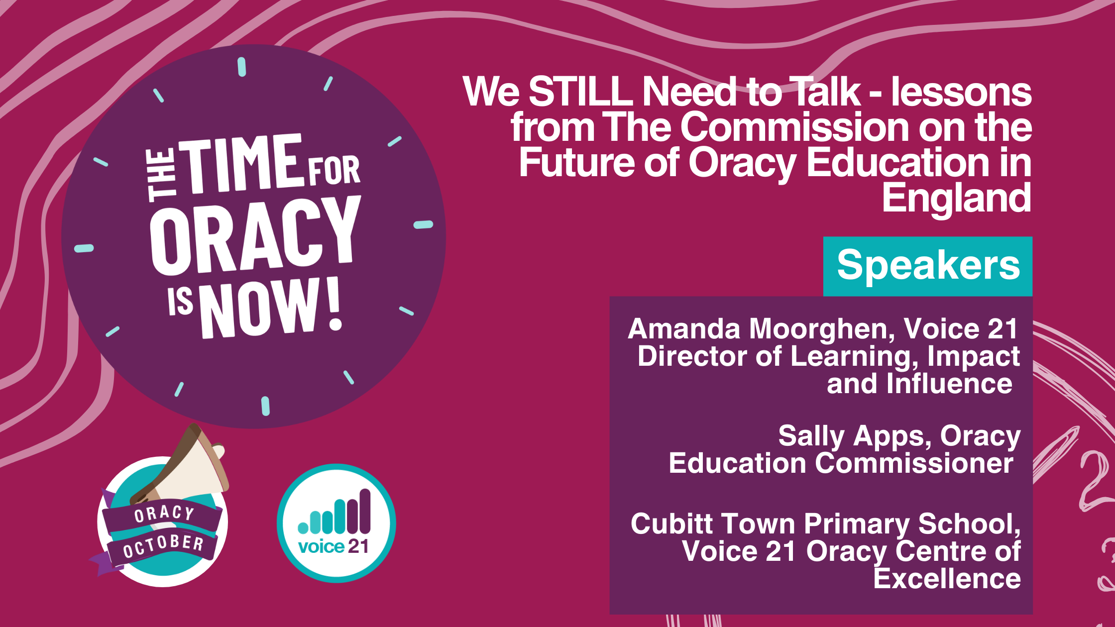 Oracy October: Session Registration [We STILL Need to Talk]